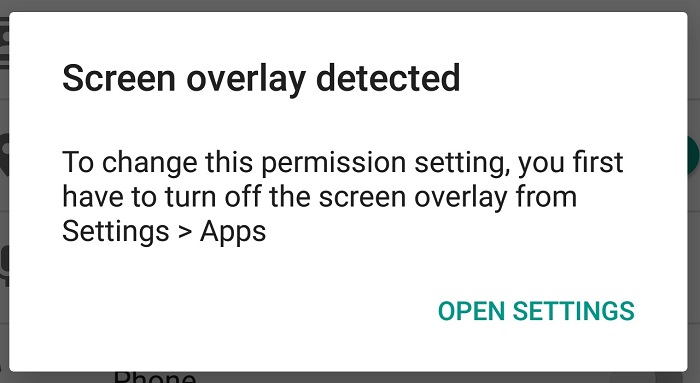 Solve Screen Overlay Detected” Error On Android • Android Flagship
