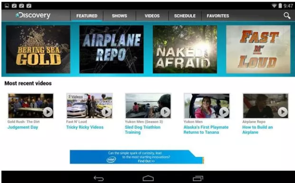 Give a try to Discovery Channel TV app