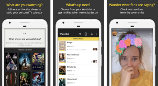 Never Miss a Show from now on with TVShow Time